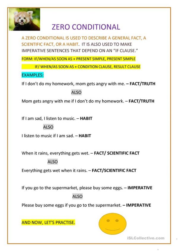 6th to 13th March - Revision of Zero and First Conditionals - Fuerte ...